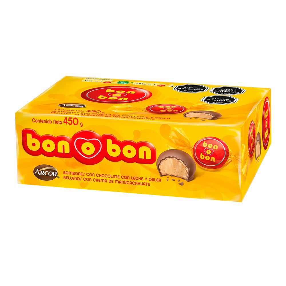 Bombón Bon o Bon 480 g, de leche, clásico - spidcl