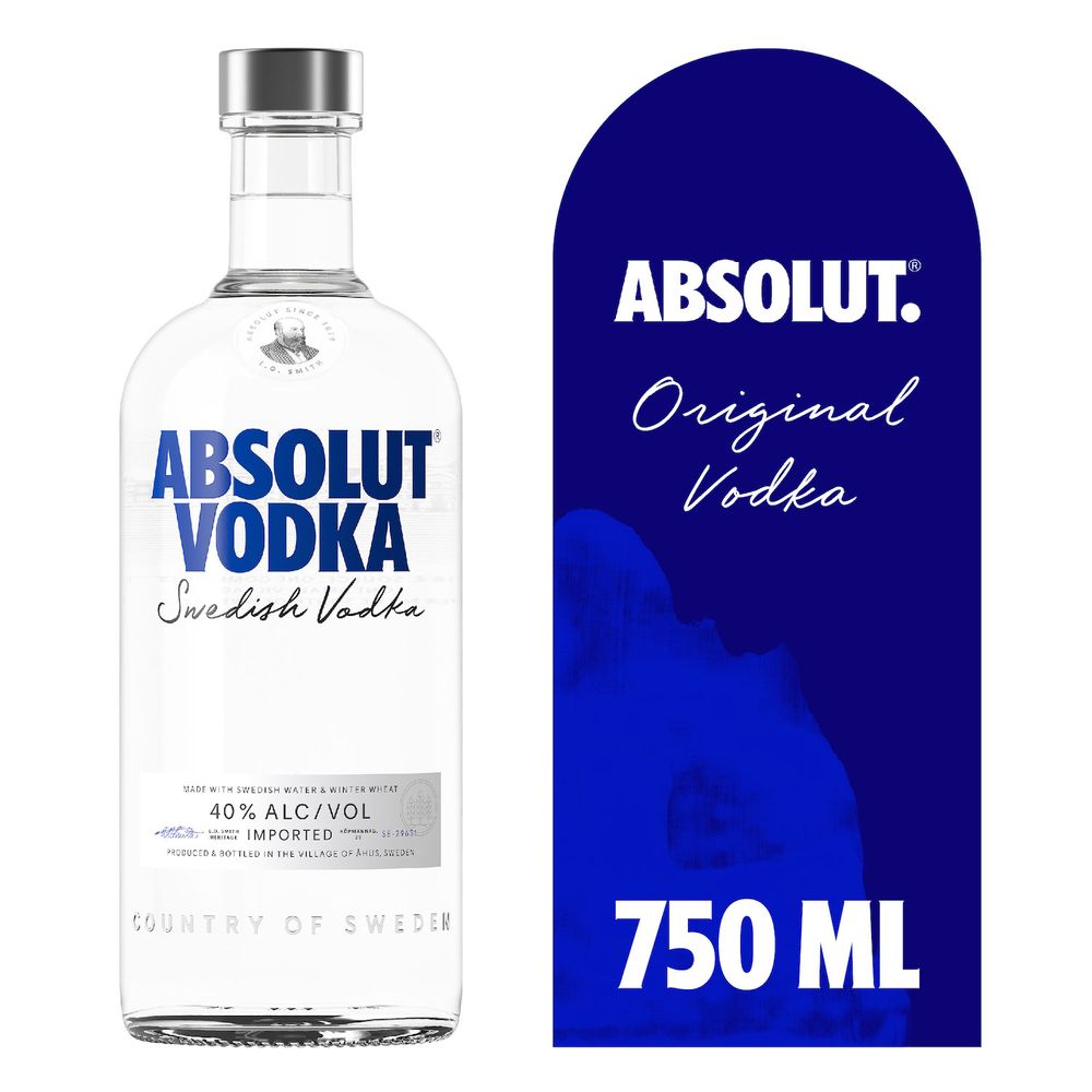 Vodka Absolut Blue 40 grados Bot 750 ml | Jumbo.cl - spidcl