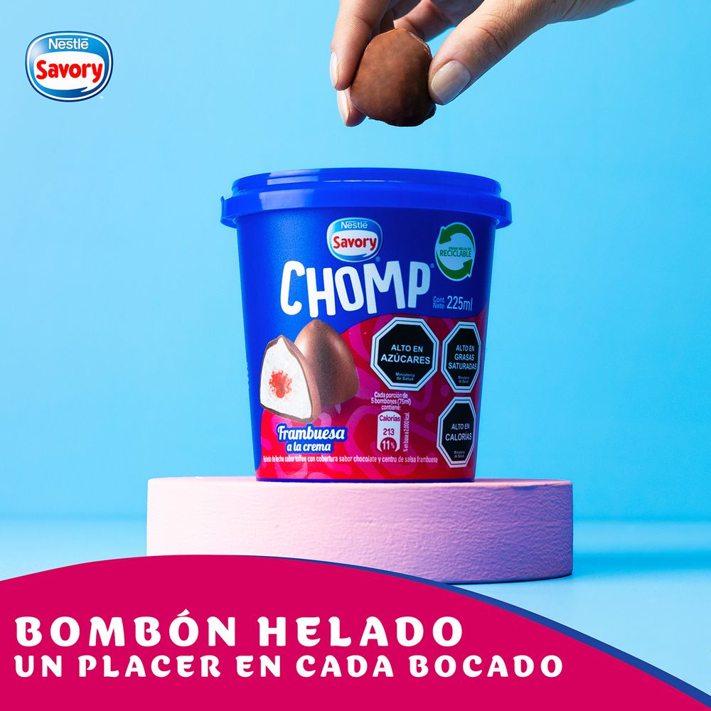 Helado Savory Chomp Frambuesa Crema 225 ml | Jumbo.cl - spidcl
